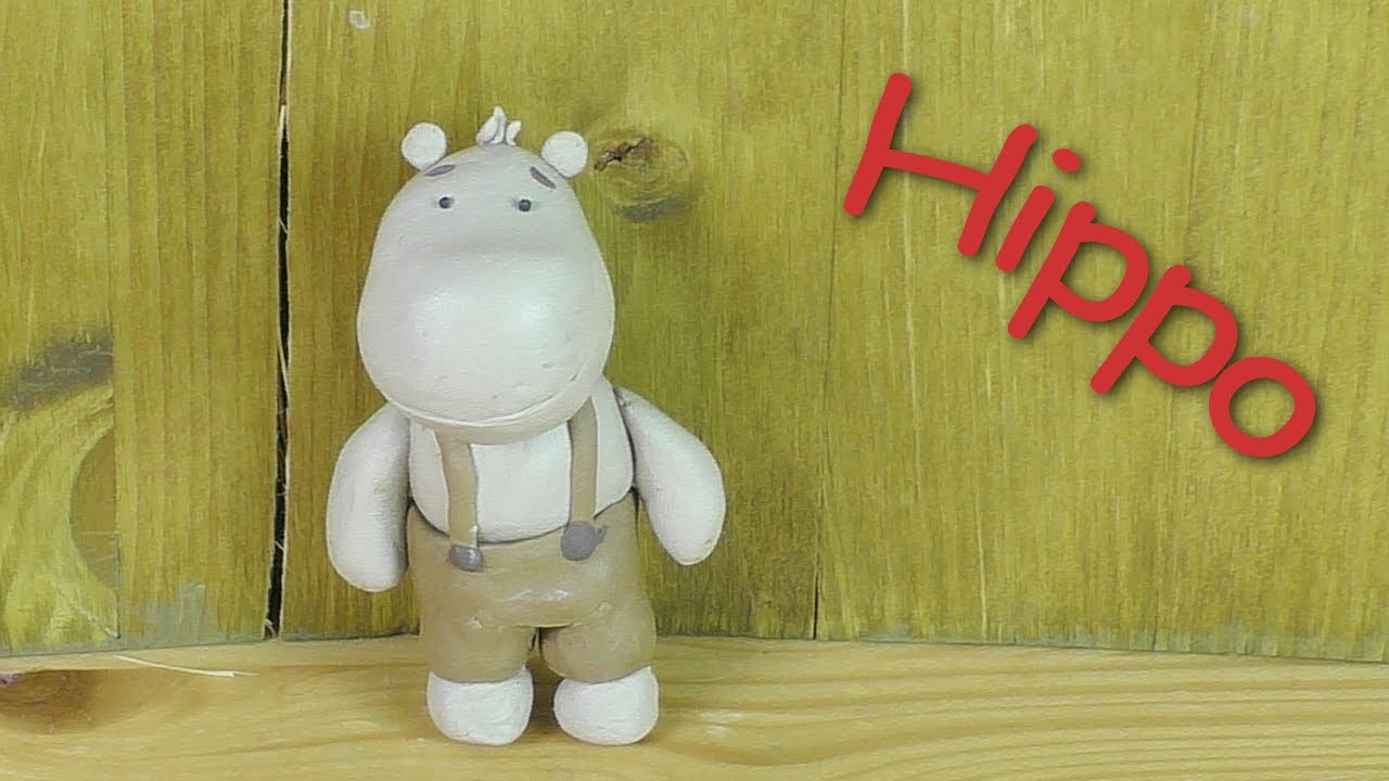 How to make Hippo from clay - YouTube