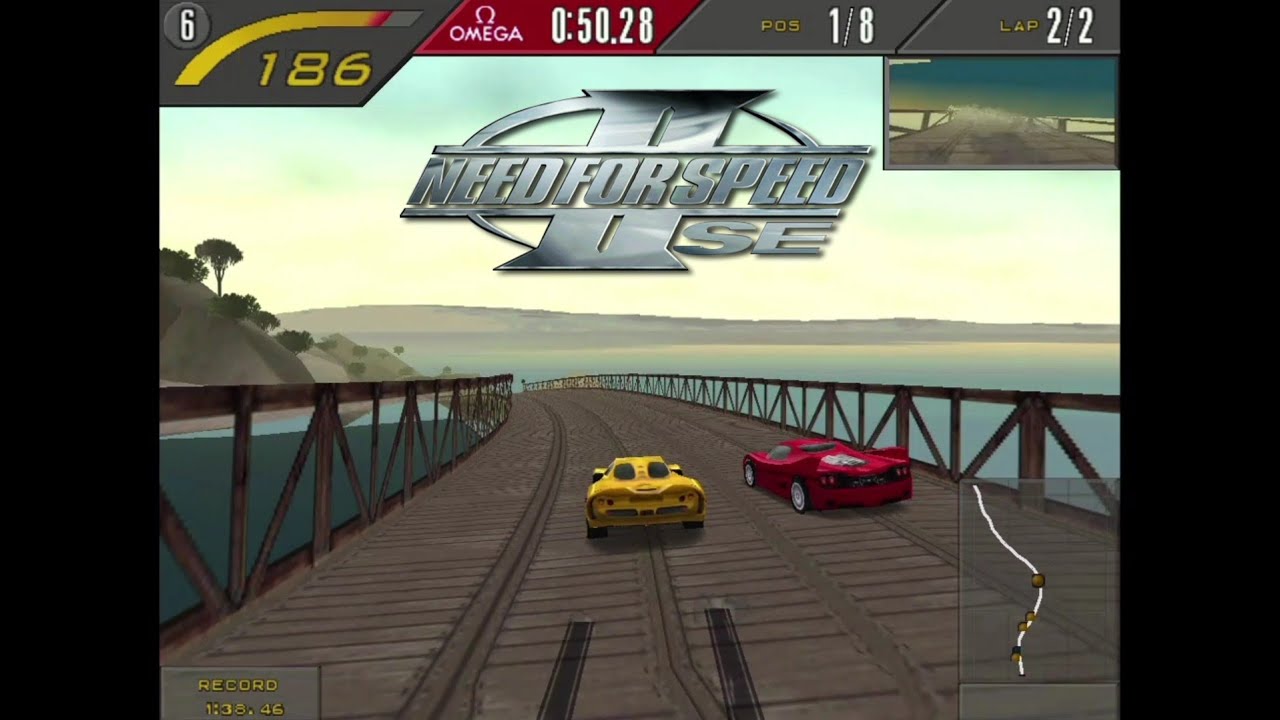 Need For Speed II SE - Lotus GT1 in Mediterraneo [PC/3DFX] - YouTube