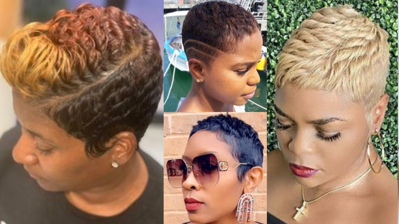 10 Most Flattering Short, Baldie Haircuts for Black Women With Round ...