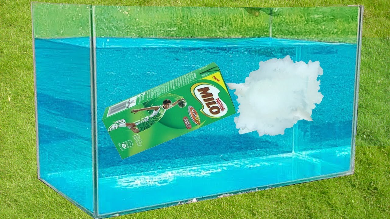EXPERIMENT : MILO MILK AND FANTA UNDER WATER - YouTube