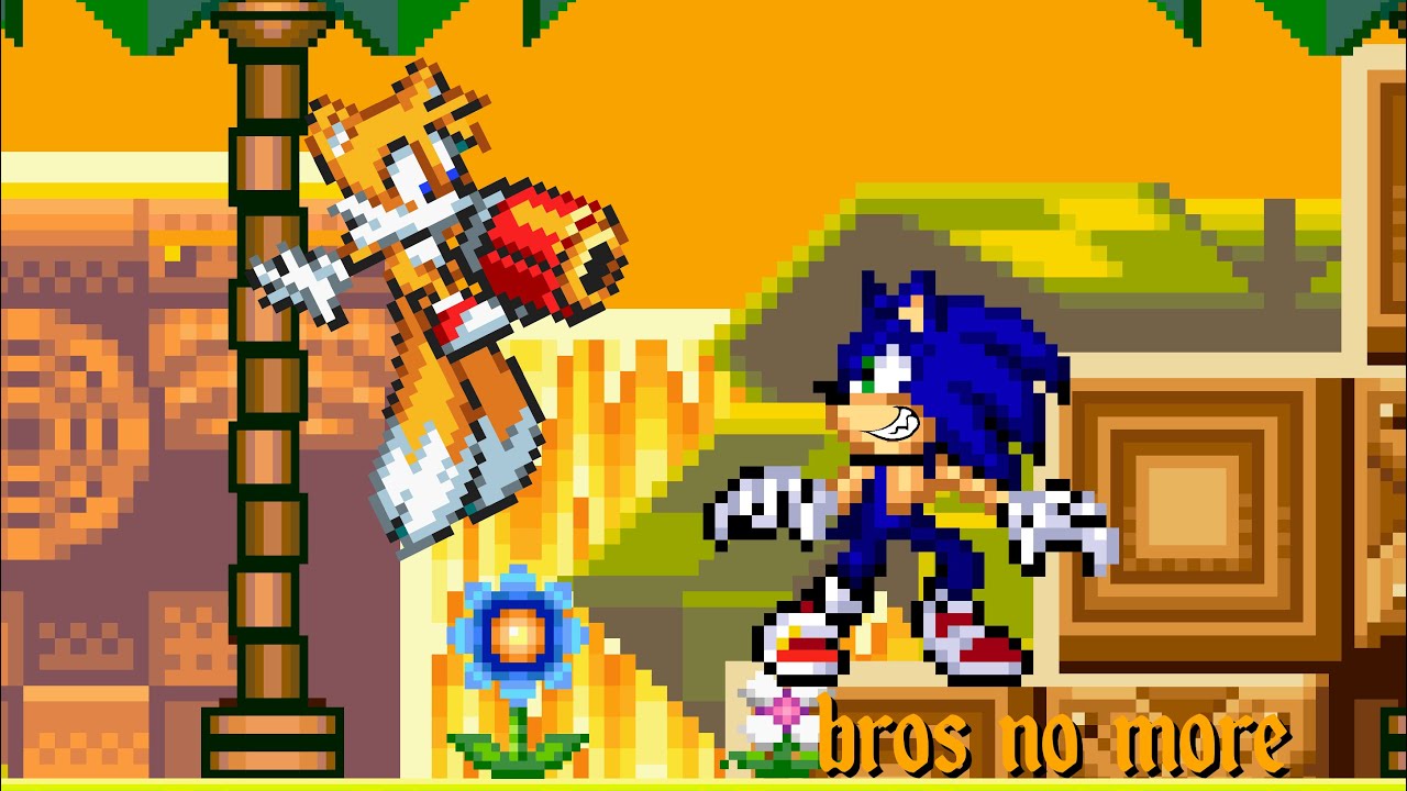 Sonic vs Tails Sprite Animation Featuring Knuckles - YouTube