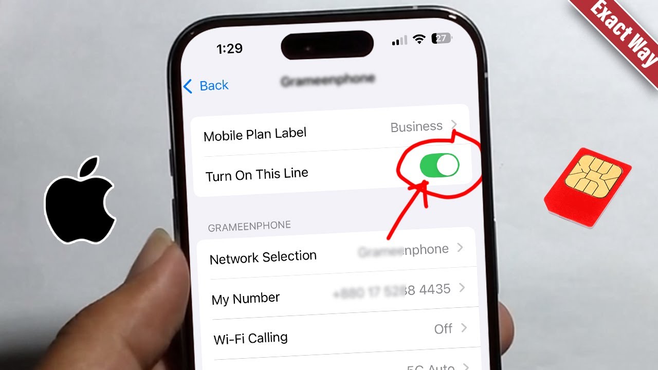 iPhone 16 Pro/16 Pro Max: How to Turn On/Off A Sim Card - YouTube