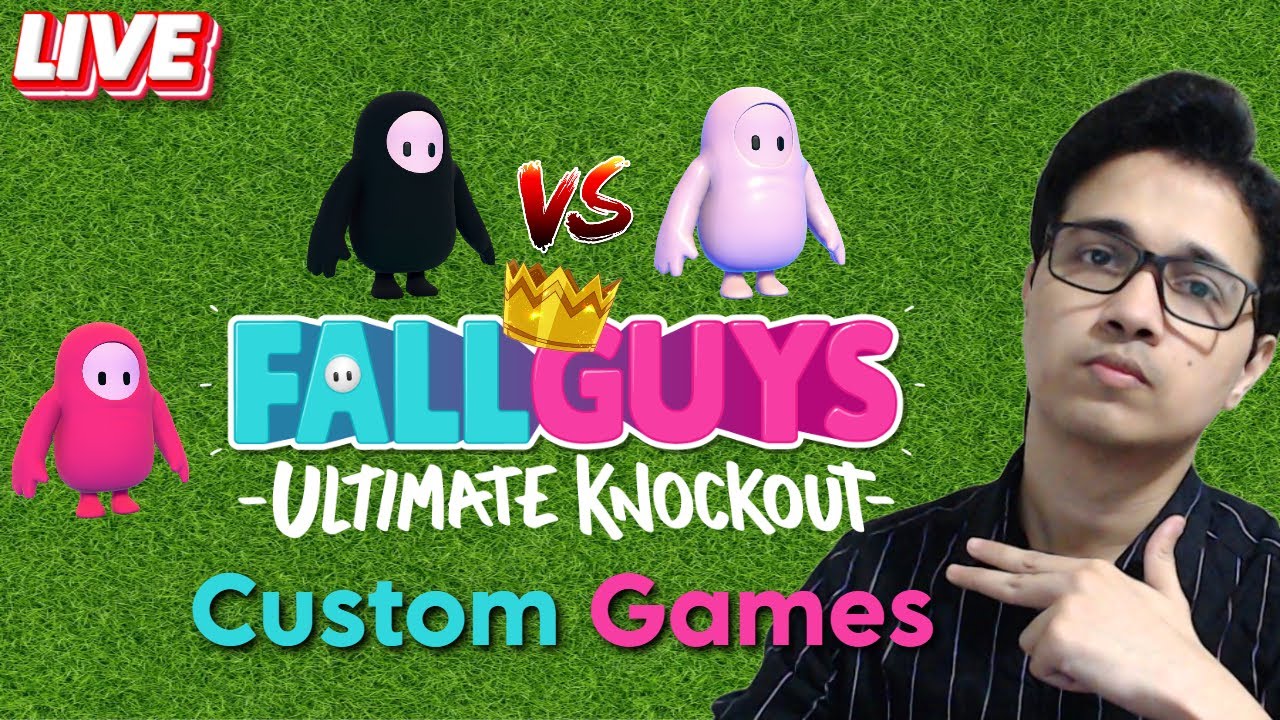 Fall Guys Black vs White Color War Custom Games! - YouTube