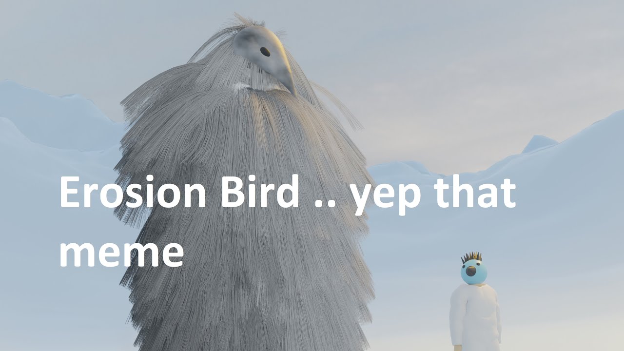 erosion bird 3D render yep that meme bird - YouTube