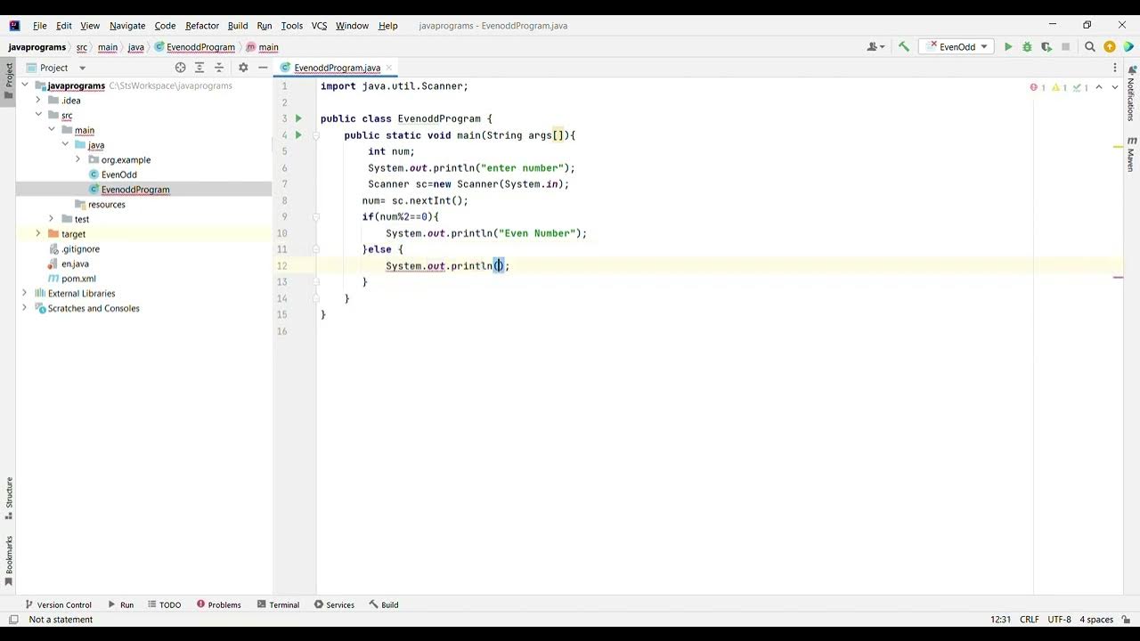 Program to check Even Or Odd number in java By Janavi.. - YouTube