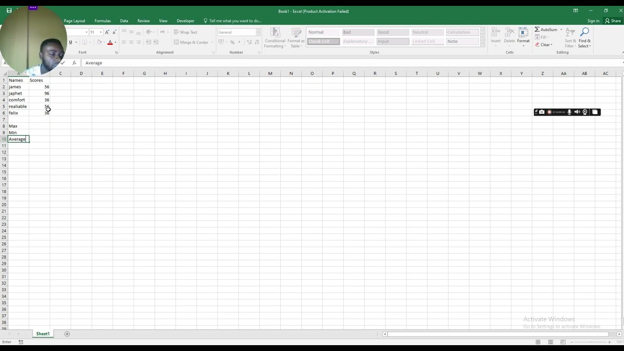 How To Calculate MAX MIN And AVERAGE In Excel YouTube How To Calculate MAX MIN And AVERAGE In Excel YouTube