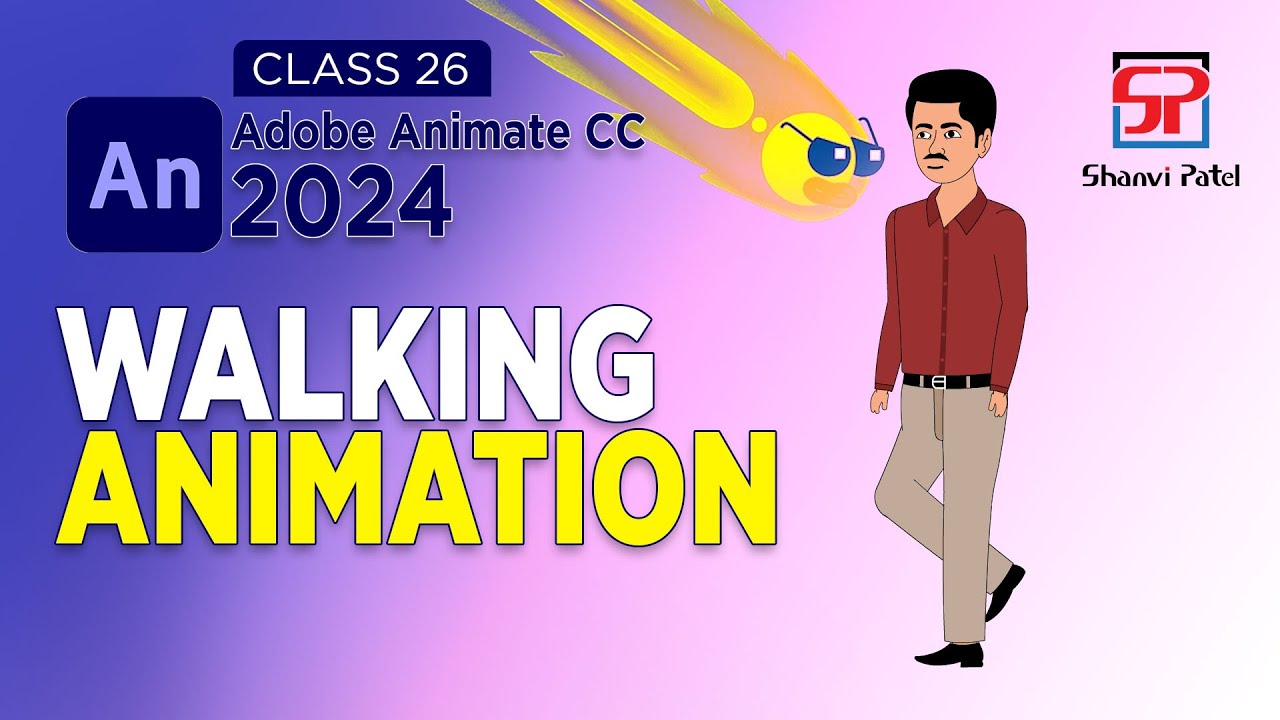 Adobe Animate CC 2024: Man Walk Animation | 2D Animation | 2D Cartoon ...