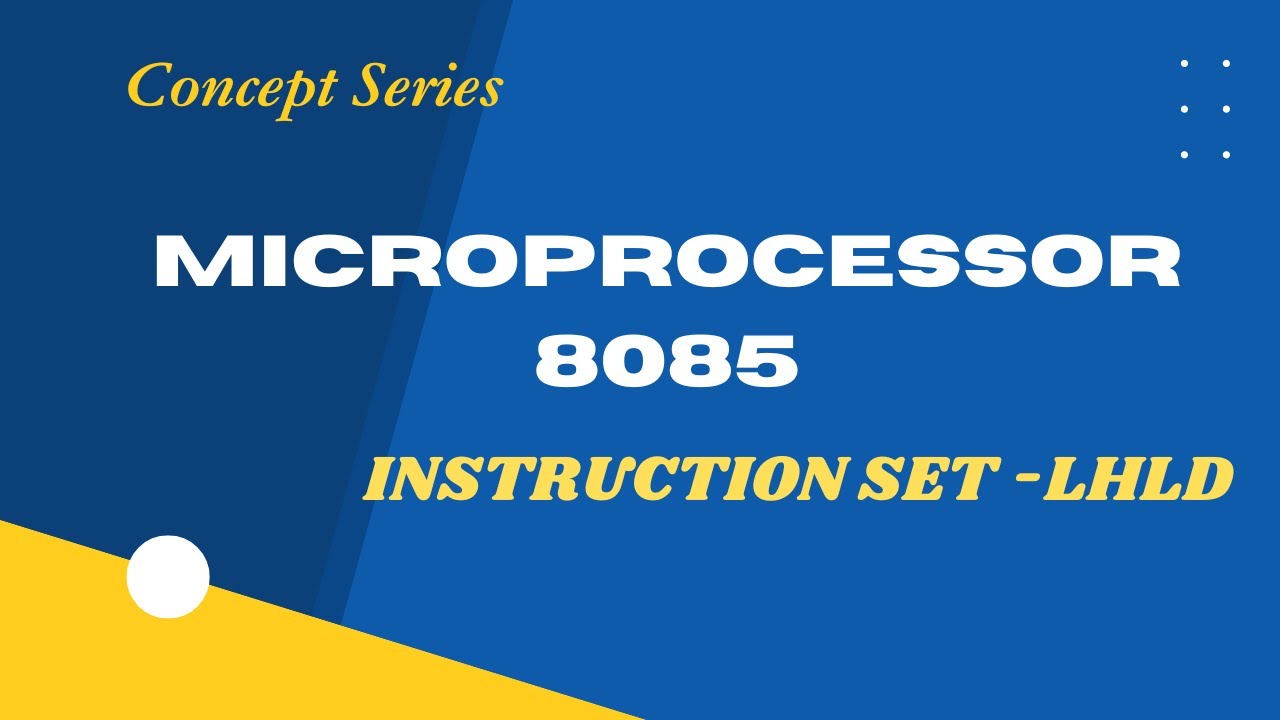 Microprocessor-8085 | Instruction Set | LHLD - YouTube