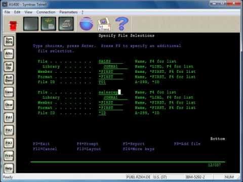 AS400 Query Tutorial - Joining Files - YouTube