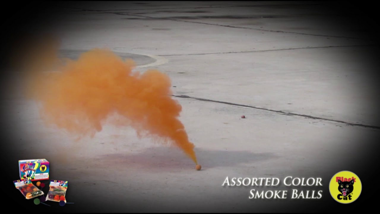 Assorted Color Smoke Balls - Black Cat Fireworks - YouTube
