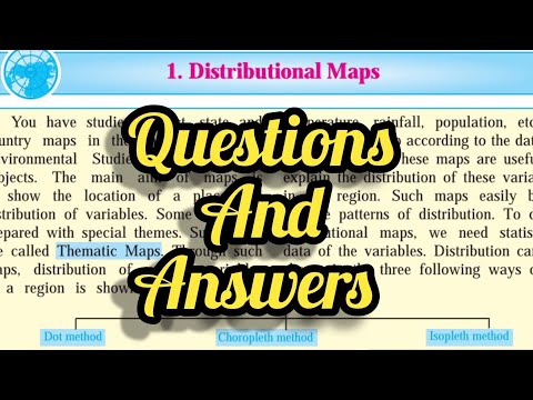 Class 8th || Geography || 1- Distributional Maps || Questions Answers ...