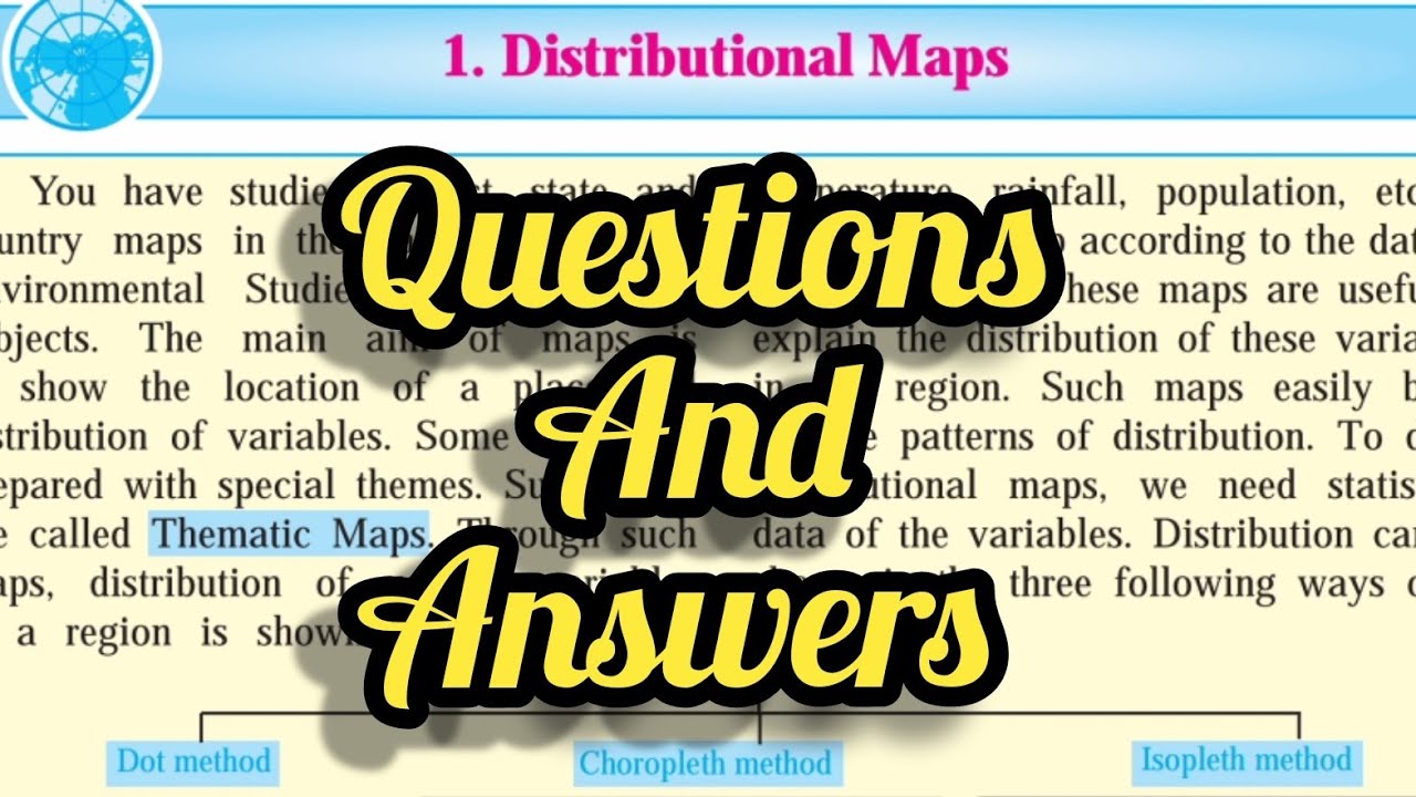 Class 9th || Geography || 1- Distributional Maps || Questions Answers ...
