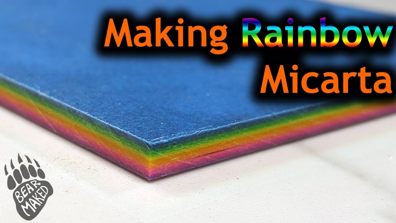Make Rock Hard Paper - Rainbow Micarta - YouTube