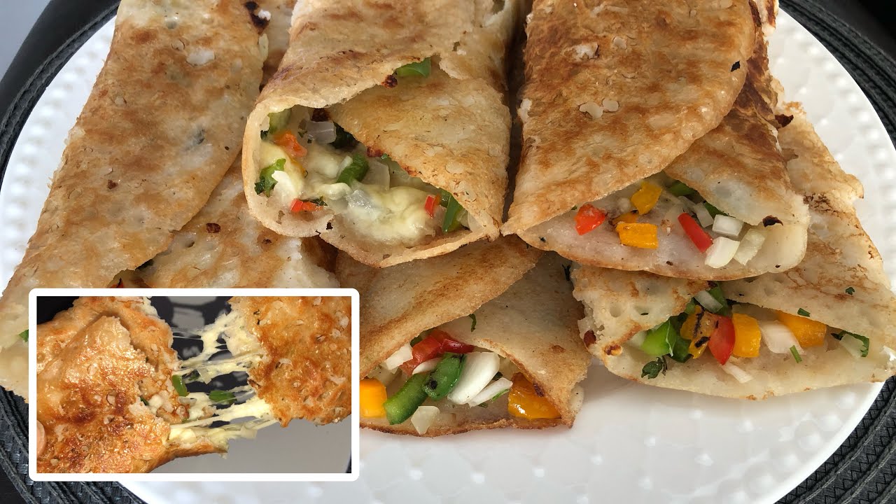 Vegetable Cheese Dosa Recipe | One Dish One Tip - YouTube