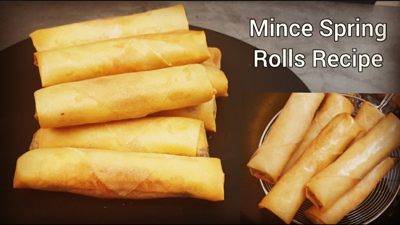 Crispy Spring Rolls Recipe | How to Make Mince Roll by Cook With Aqib ...
