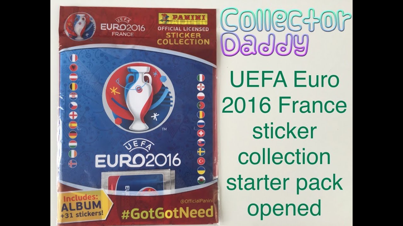 UEFA Euro 2016 panini sticker collection starter pack opened - YouTube