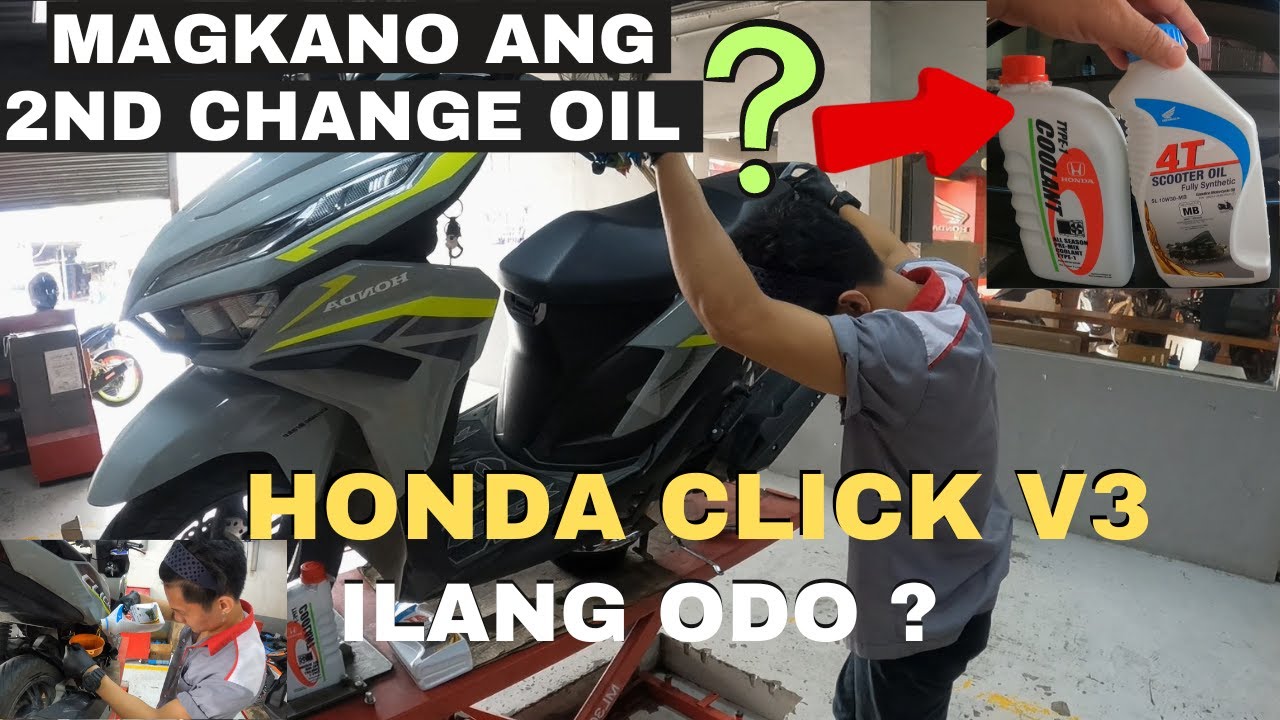 MAGKANO ANG GASTOS 2ND CHANGE OIL NG HONDA CLICK 125i V3 - YouTube
