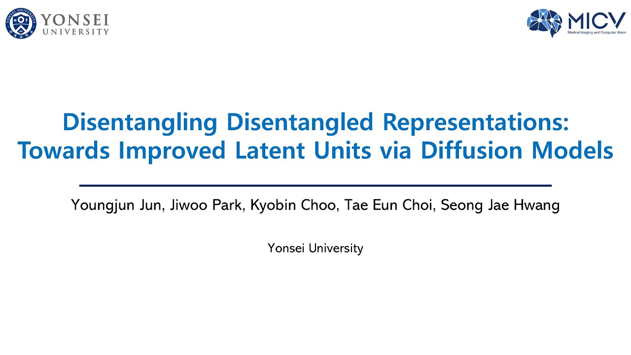 [WACV 2025] Disentangled Representation Learning - YouTube