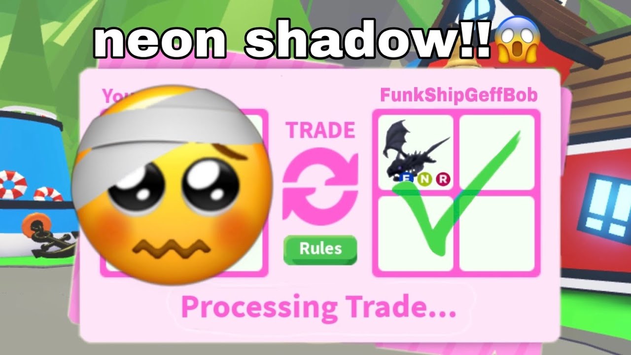 BIG LOSE?😥+GIVEAWAY!!! My adopt me trade history (I got a NEON SHADOW ...