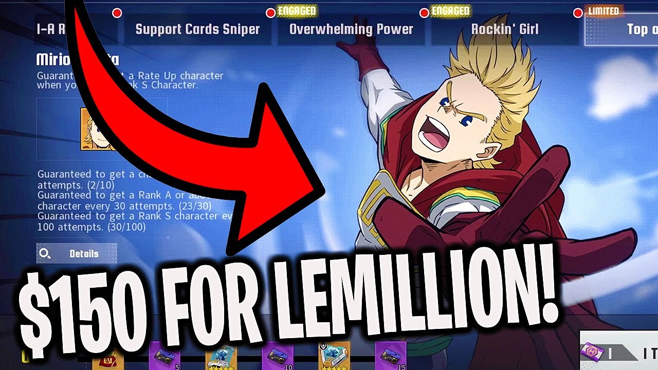 150 Lemillion Summons Best Character Mha The Strongest Hero Youtube