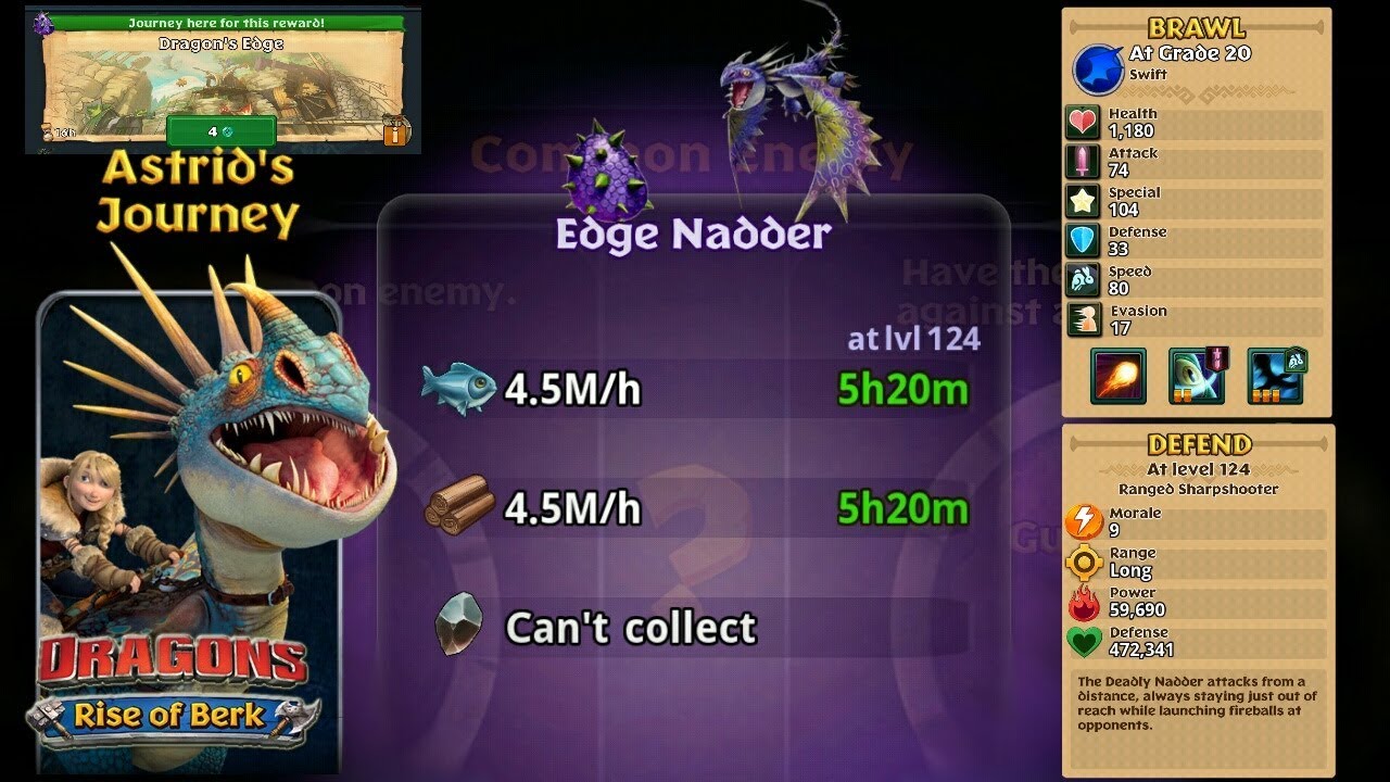 Edge Nadder (Exclusive Deadly Nadder) - Astrid's Journey: Dragon's Edge ...