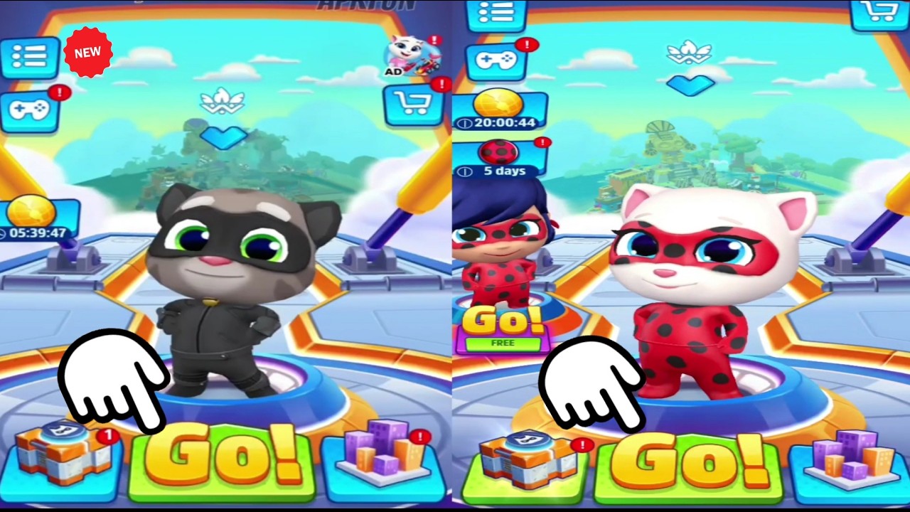 Talking Tom Hero x Miraculous Update - Chat Noir Tom vs Angela Ladybug ...