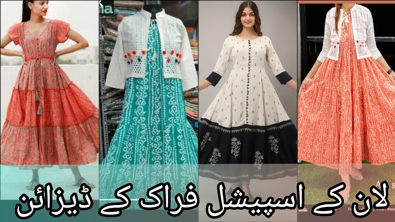 Latest Lawn Frock design 2023 ||Long frock Design Ideas 2023 | Frock ke ...
