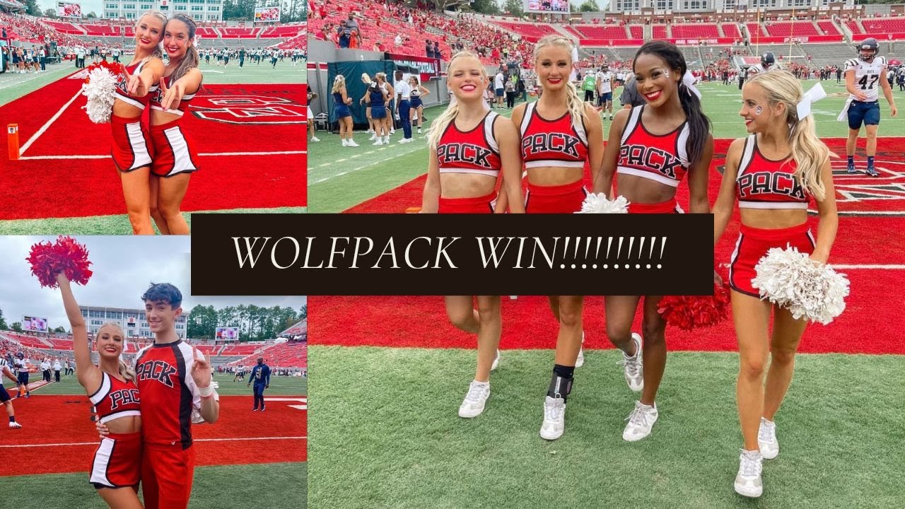 College CHEER Gameday at NC State **Big Win @ Home ** - YouTube