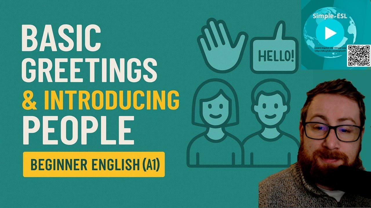 Basic Greetings & Introducing People | Beginner English (A1) ESL Lesson ...