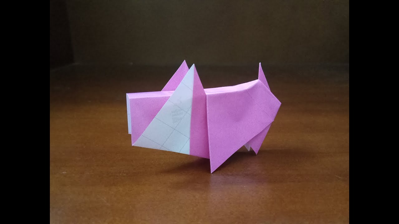 Origami Pig - Origami Easy Tutorial - YouTube