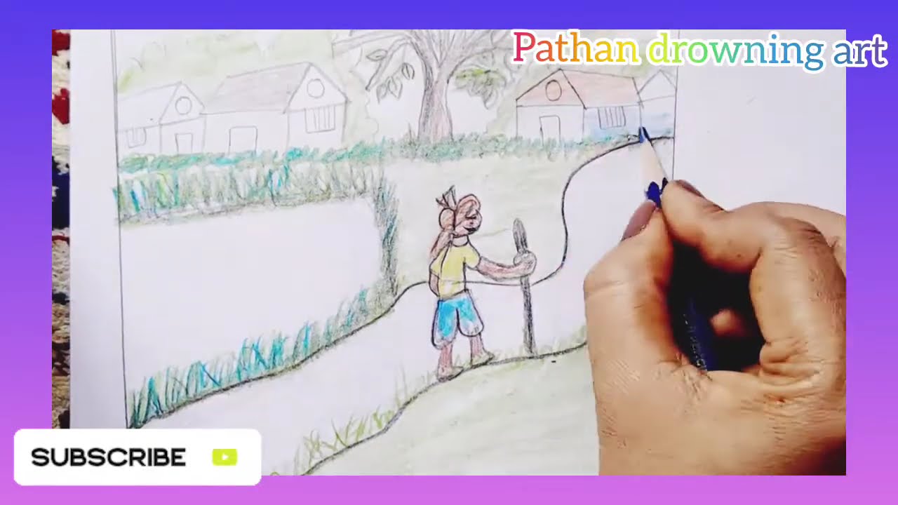 drowning art pencil sketch #droning art short video please subscribe ...