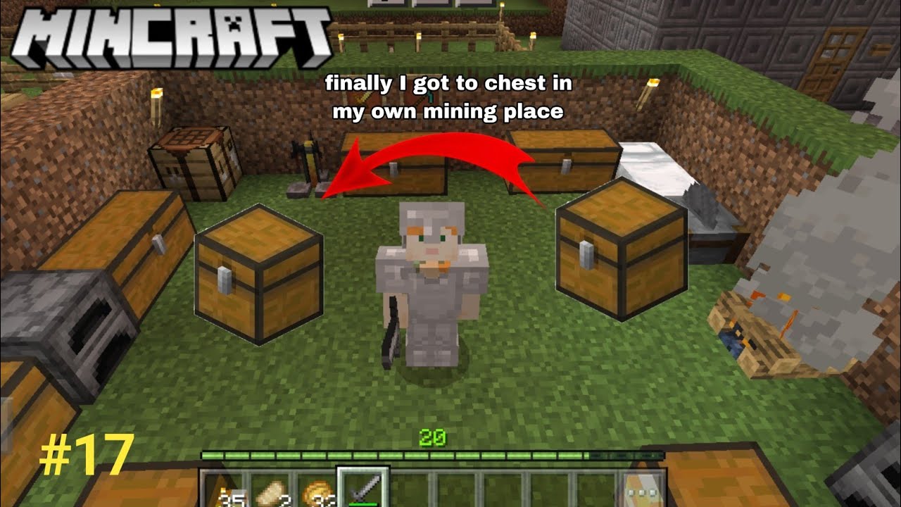 finally I got to chest in my mining place | MINECRAFT GAMEPLAY #17 ...