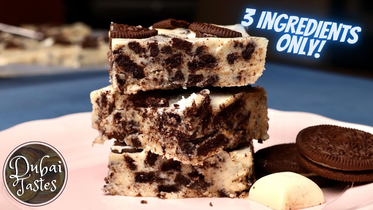 3 Ingredients Oreo Fudge Bars Recipe | 10 Minute Dessert - YouTube