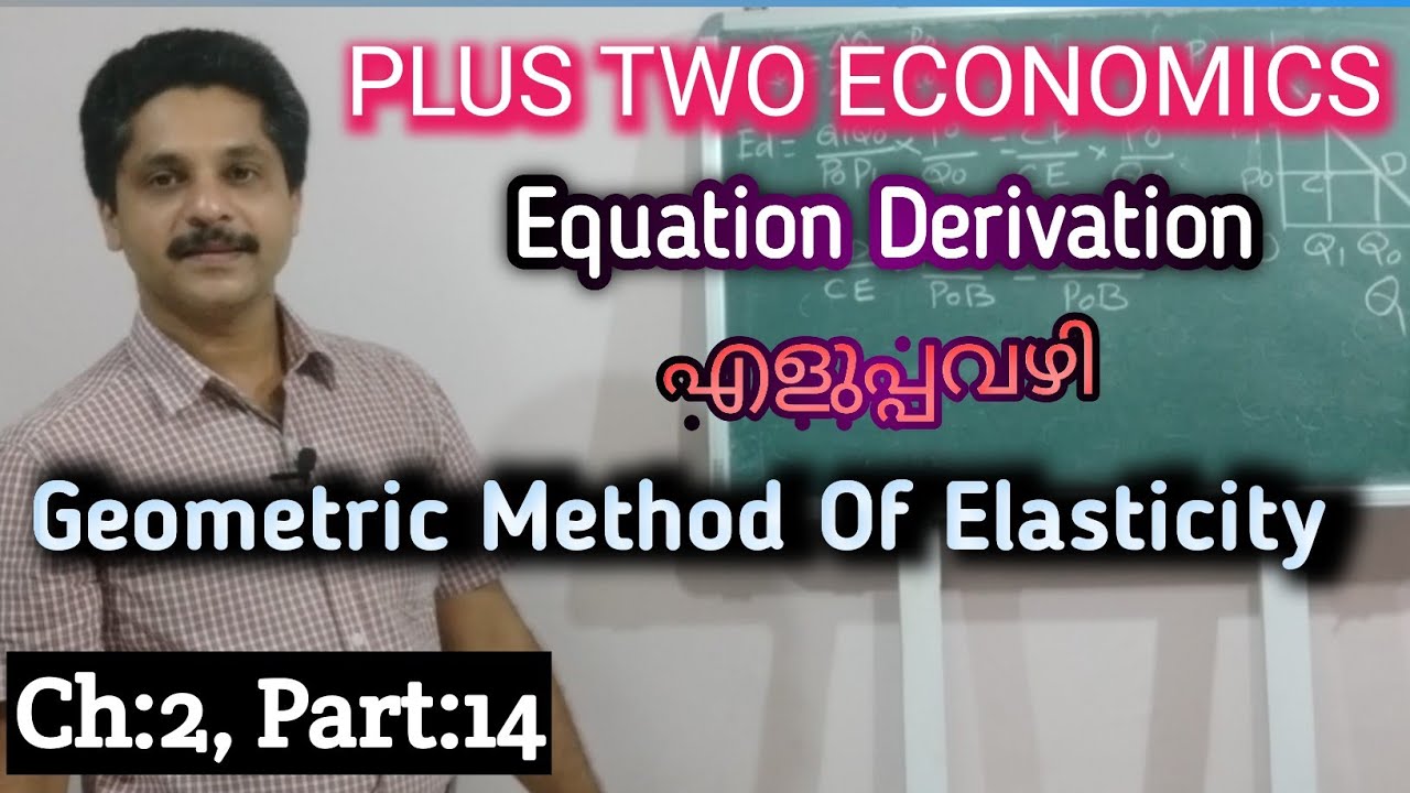 PLUS TWO ECONOMICS CLASS, GEOMETRIC METHOD OF PRICE ELASTICITY, CHAPTER ...