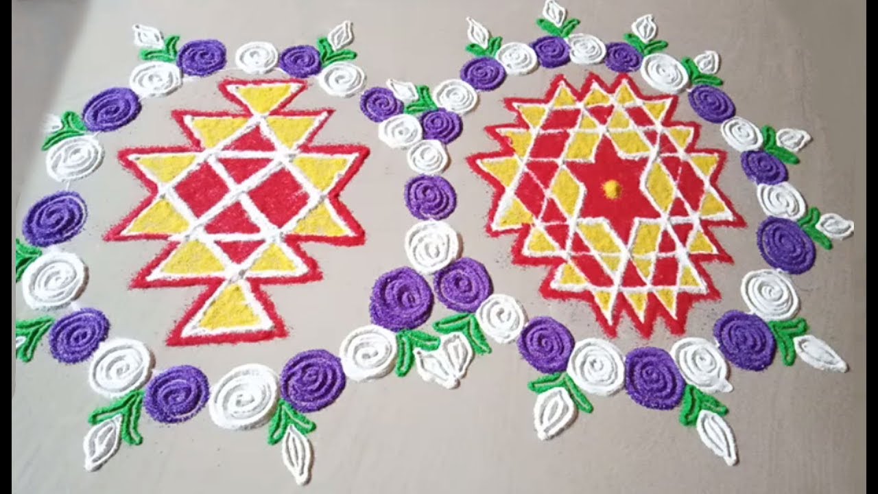 Diwali Rangoli For Laxmi Pooja - Kuber Kolam and Aishwarya Kolam ...