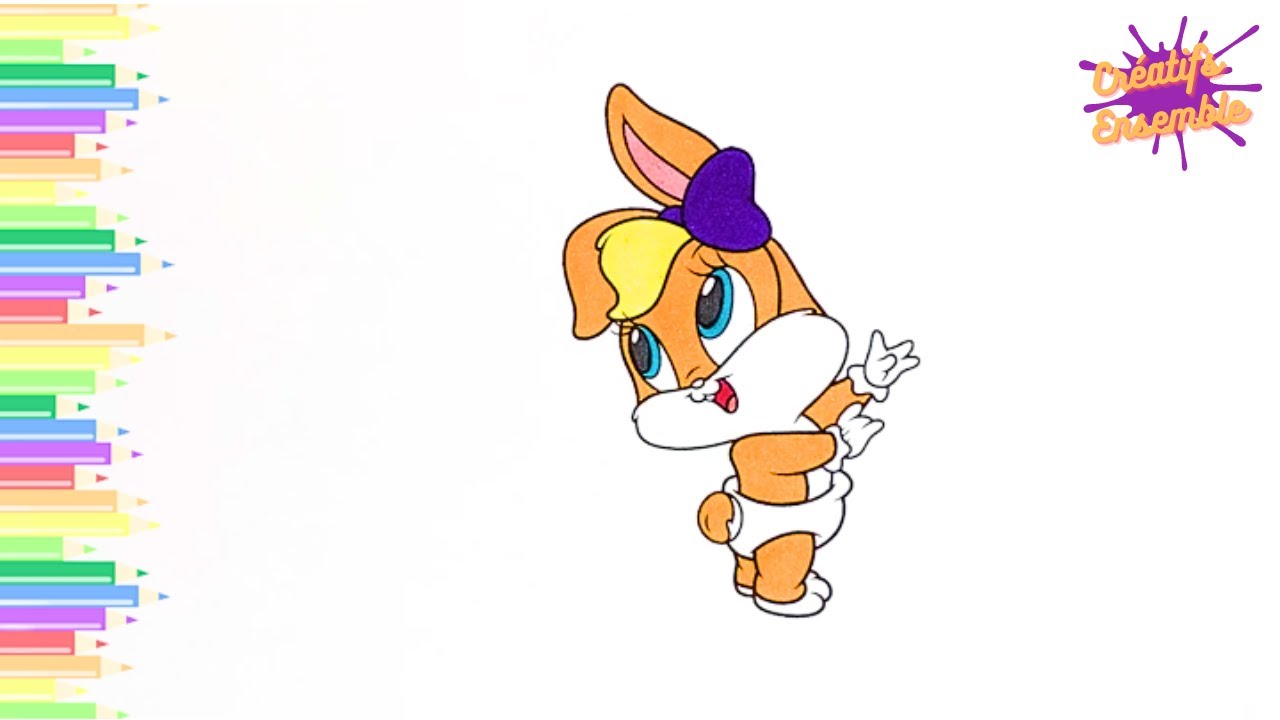 Coloriage de BÉBÉ LOLA BUNNY | Apprendre à dessiner, dessin facile pour ...