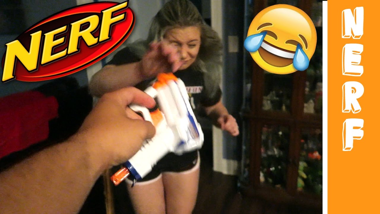 NERF GUN PRANK ON GIRLFRIEND! (EPIC BUT VIOLENT) - YouTube