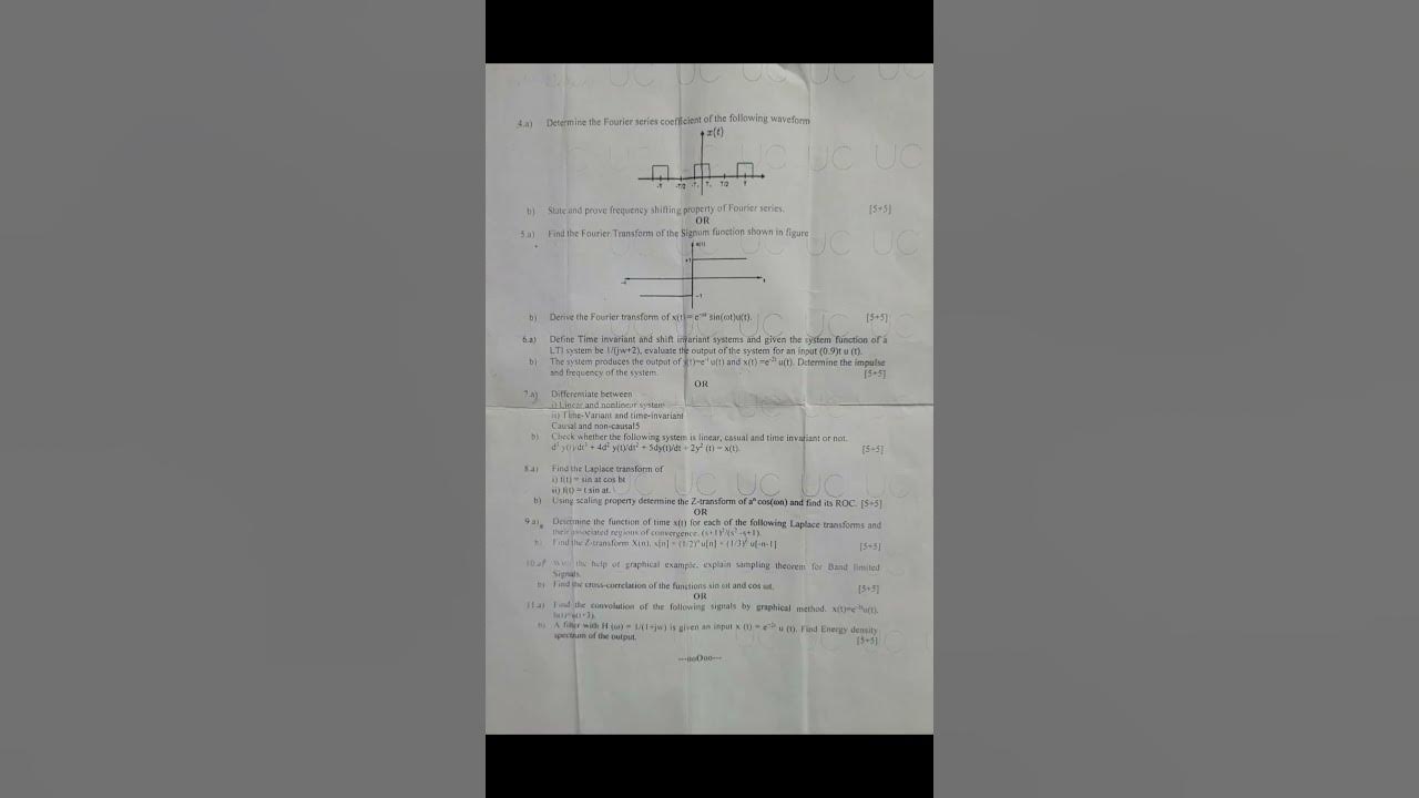 B-TECH JNTUH| R18 | ECE | EIE | SIGNALS AND SYSTEMS |MAY-2023|QUESTION ...