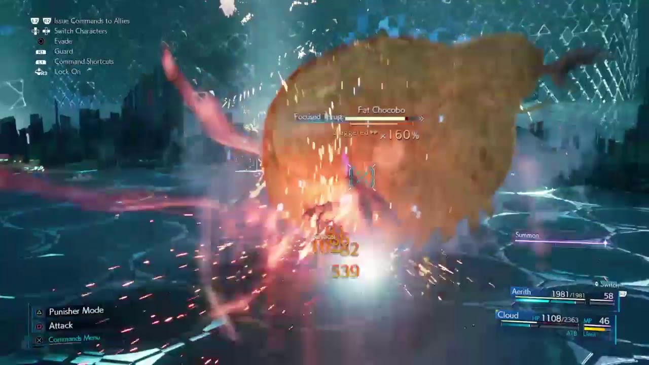 Final Fantasy 7 remake Fat chocobo summon fight - YouTube