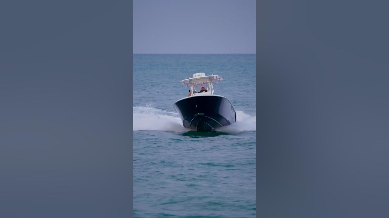 Twilight capture of Contender Center Console boat at Haulover Inlet #hauloverinlet # ...