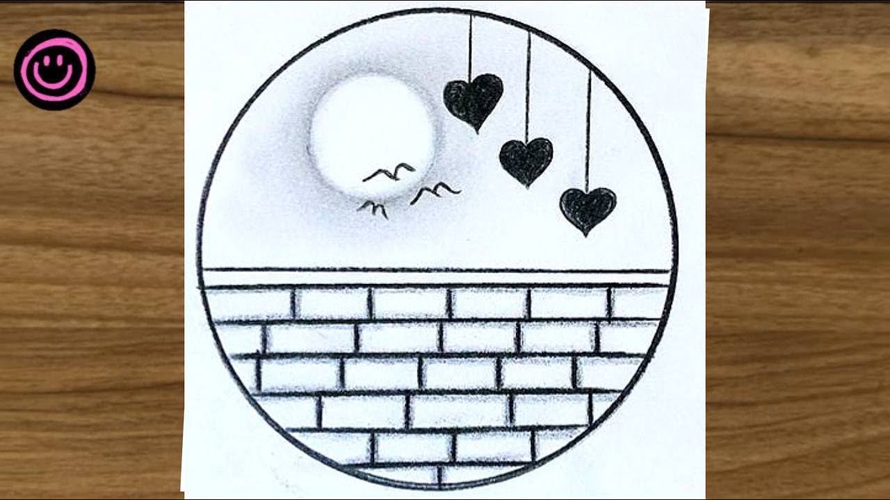 Beautiful Circle Scenery Drawing - Easy Drawing Tutorial 🤩 ...