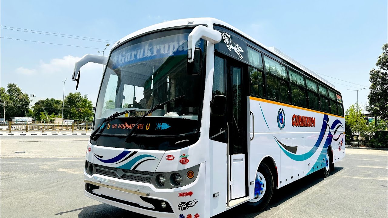 New bus body 3*2 56 seat .. Shree Ram Motor Body Ahmedabad - YouTube