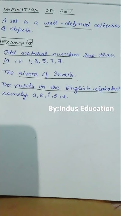 Definition of Set (set theory):part-2#shorts#youtubeshortsvideo - YouTube