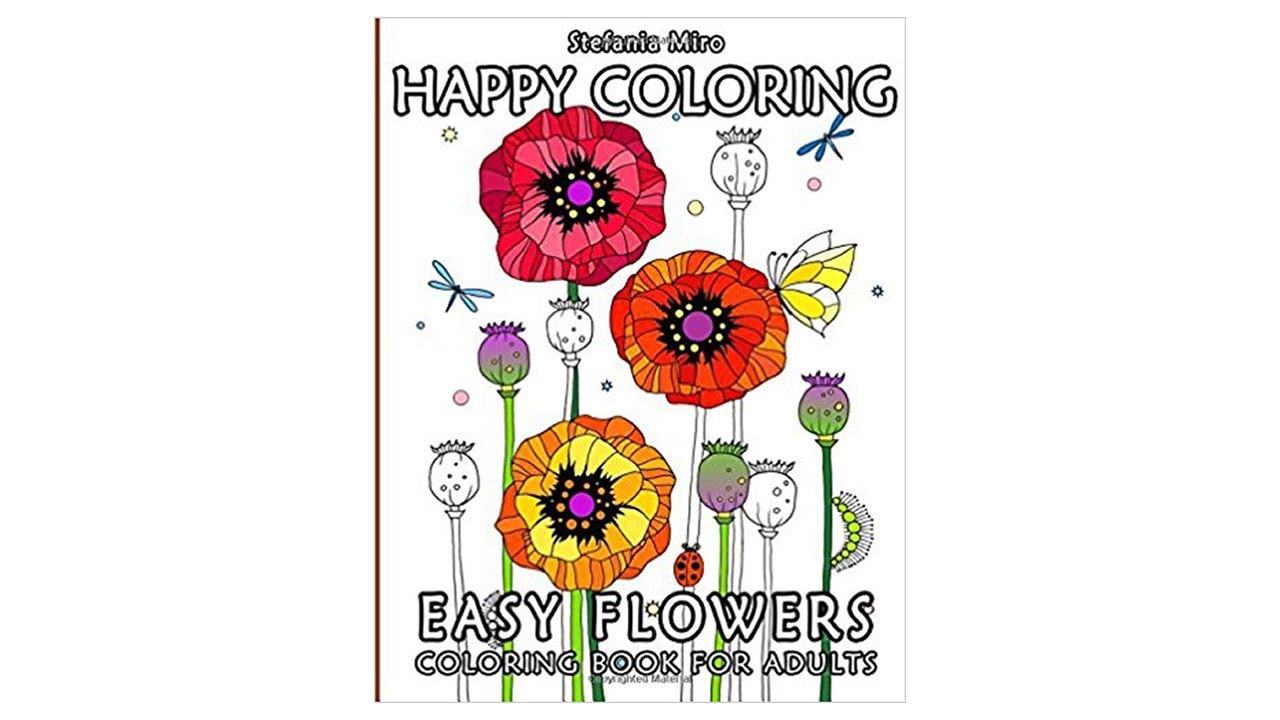 Happy Coloring: Easy Flowers - Coloring Book for Adults Flip Through ...