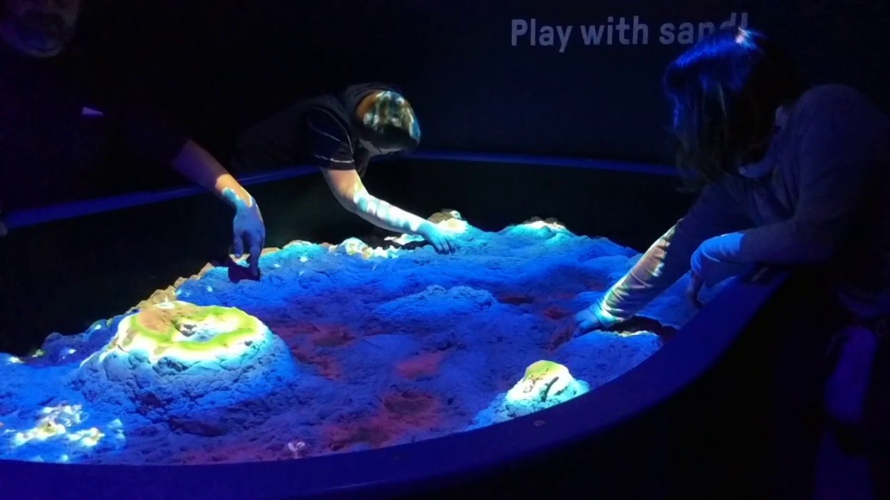 Kinetic Sand Table in Unseen Oceans Exhibit - YouTube