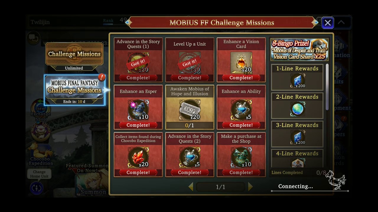 [War of The Vision: FFBE] Challenges: Mobius FF Challenge Missions Pt. 2 - YouTube