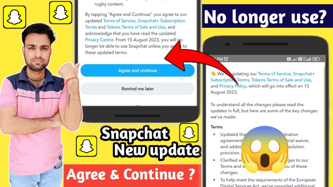 Snapchat new update | Snapchat updating Terms of service update ...