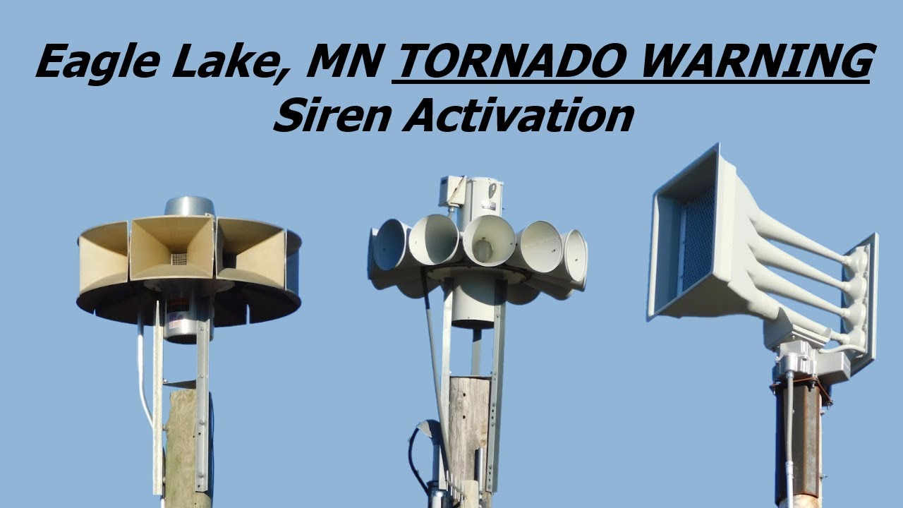 Eagle Lake, MN Siren Activation for Tornado Warning - 4/28/25 - YouTube