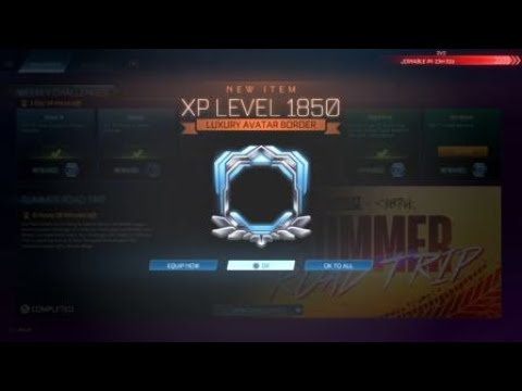 Rocket League® Avatar Border: XP LEVEL 1850 - YouTube