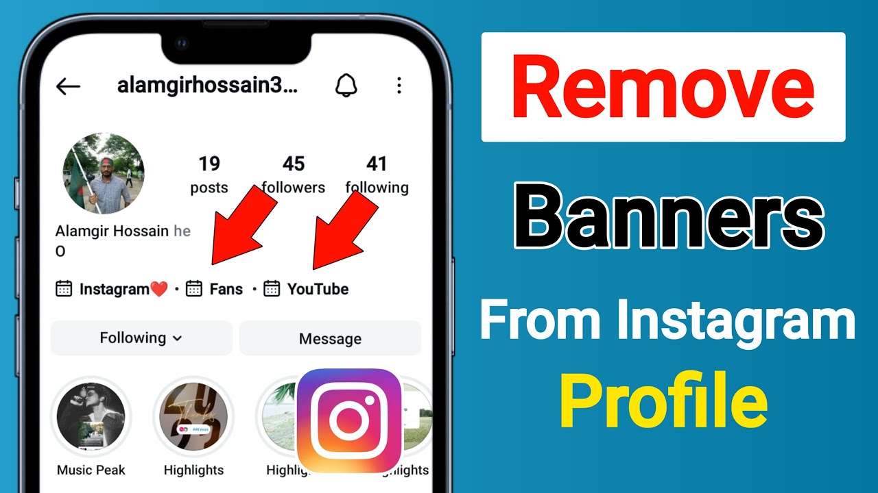 How to Remove Banners From Instagram Profile | Instagram Profile Banner ...